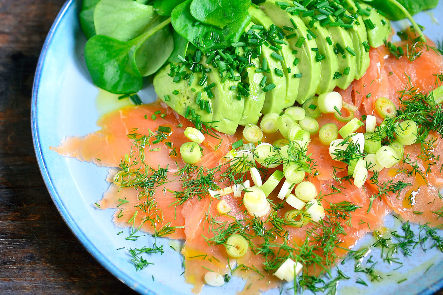 Smoked salmon with avocado and watercress - Rushcutters Health